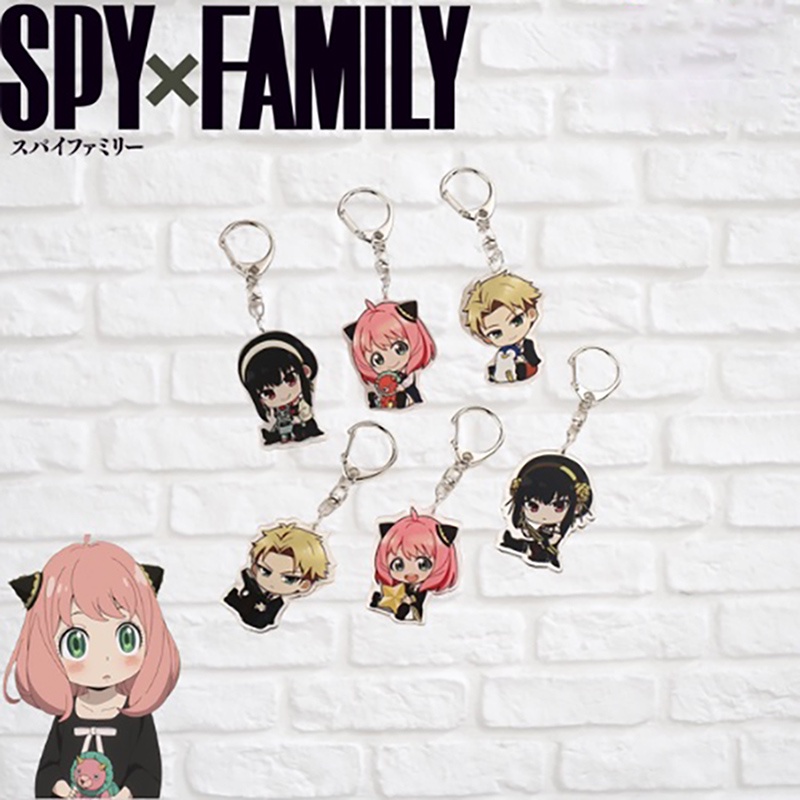Fashion Anime SPY X FAMILY Keychain Cartoon Loyor Anya Yor Figure Key ...