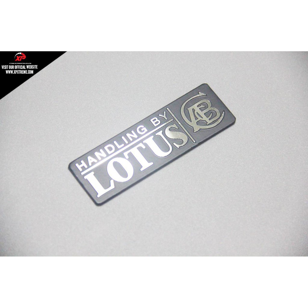 HANDLING BY LOTUS LOGO CAR EMBLEM ALUMINIUM 3M STICK | Shopee Malaysia