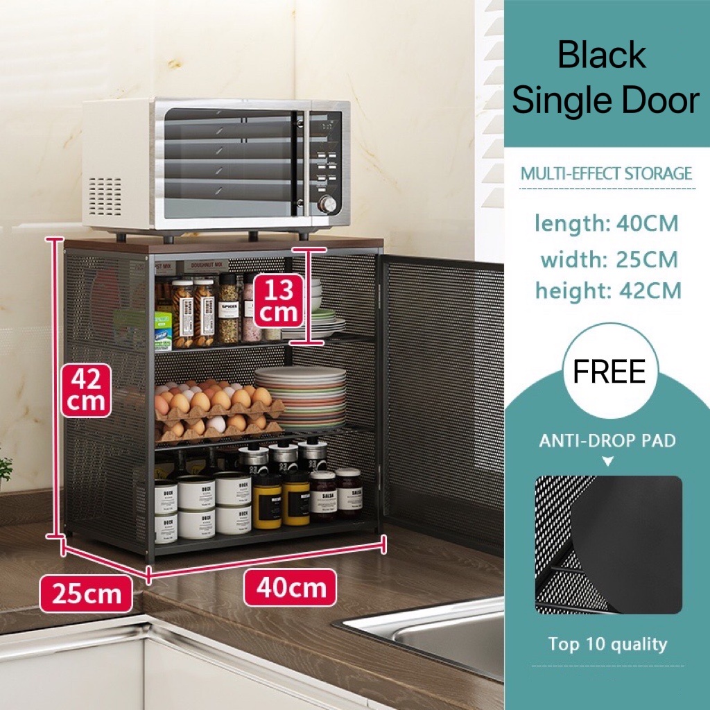 {READY STOCK} JK HOME Breathable Metal Kitchen Rack with Door Cupboard ...