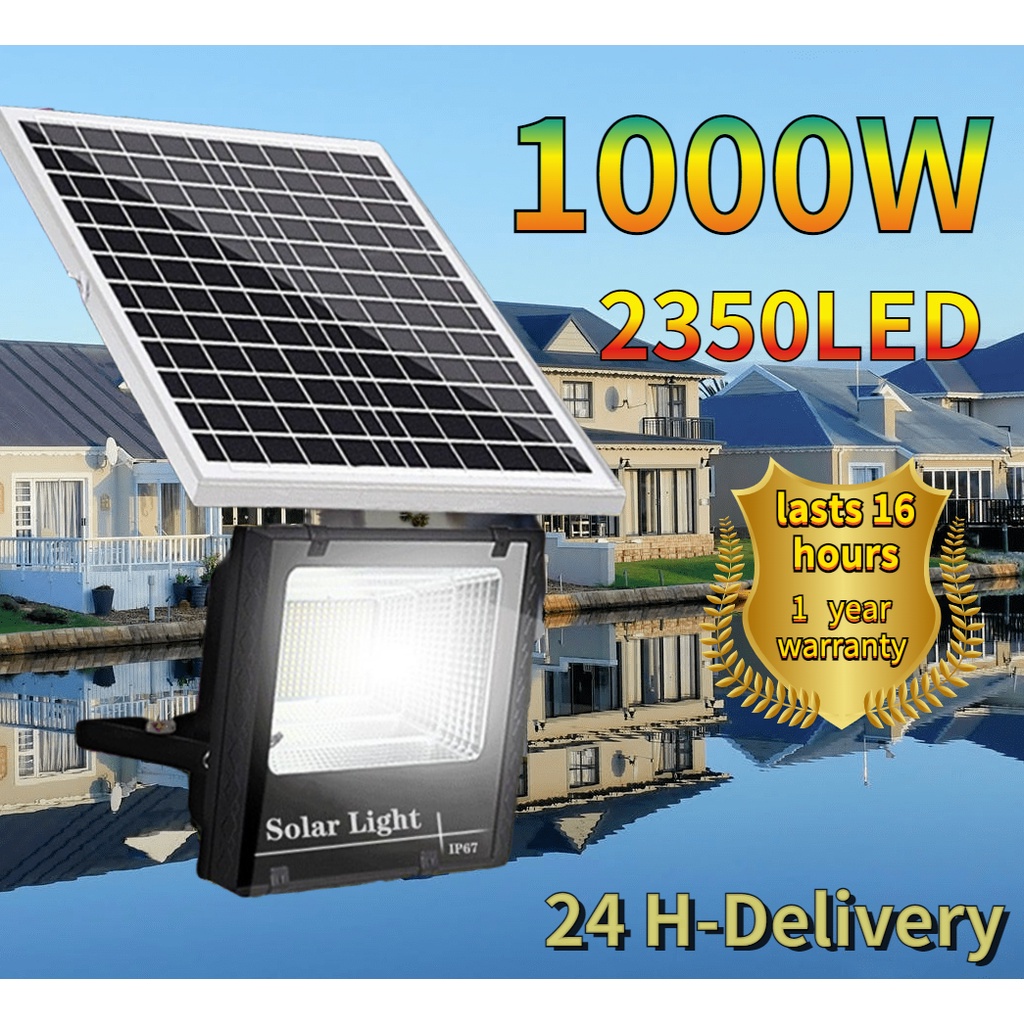 READY STOCK LED solar light outdoor lighting 1000W Lampu raya solar ...