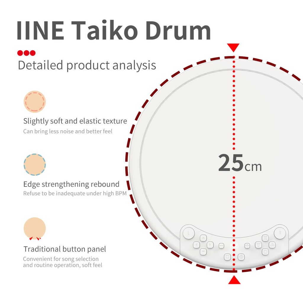 IINE Taiko Drum Master & Taiko Drum Controller Pro Max for Nintendo ...