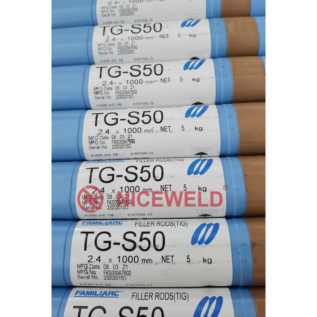 TG-S50 2.4 x 1000mm 5kg FAMILIARC TIG Welding Rod Kawat las tig argon untuk besi lasbesi ...