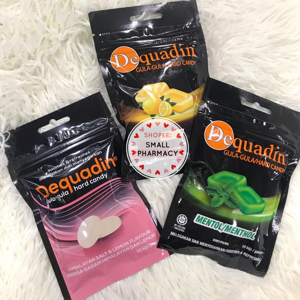 Dequadin Hard Candy Menthol / Lemon / Himalayan Salt & Lemon 35g Zipper ...