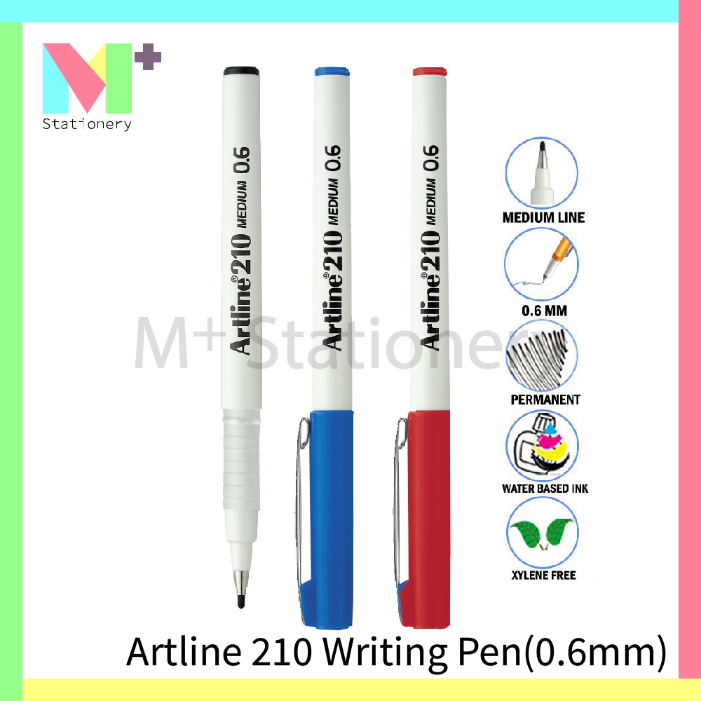 Artline 210 Writing Pen, Drawing, Sign Pen 0.6mm (1'pcs) | Shopee Malaysia