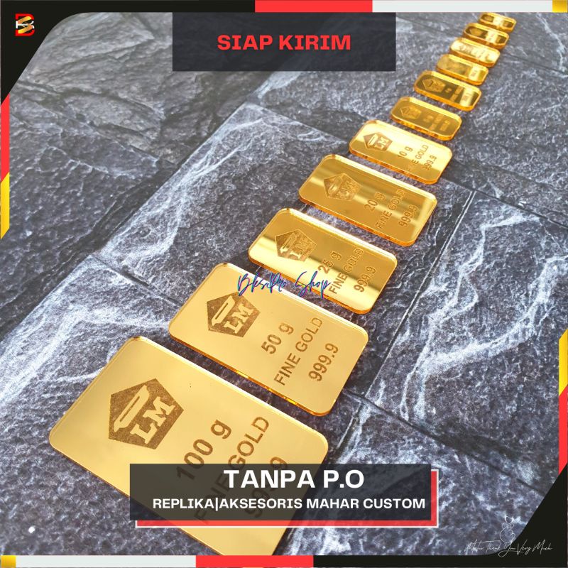 REPLIKA Replica LM Gold 20 To 100gram custom Dowry Accessories | Shopee ...