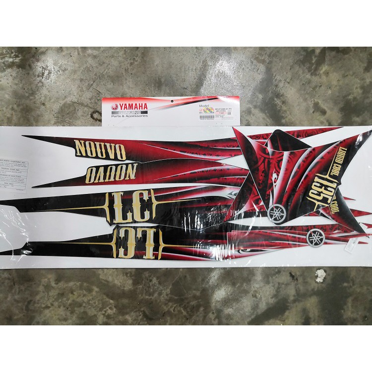 STICKER BODY NOUVO-LC RED/BLACK 100% ORI HONG LEONG YAMAHA | Shopee ...