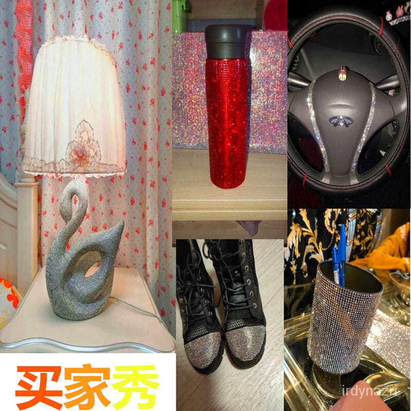 8fzl 汽车贴纸Car Decoration Diamond StickerDIYCar Logo with Crystal Shining Diamond StickersDIYStick ...