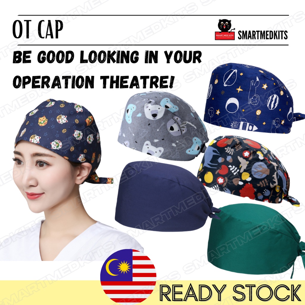 🔥NEW🔥Operation Theatre OT Cap 100% Cotton Adjustable Size/ Surgical Cap ...
