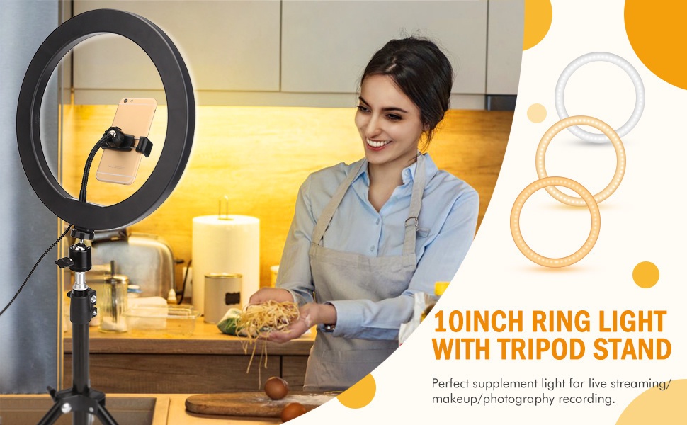 Multiple Size LED Ring Light for Live Streaming and YouTube Videos ...