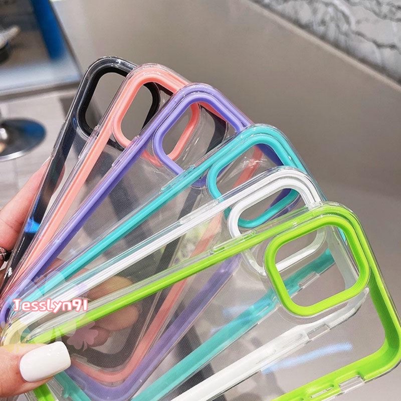 Macaron Color Casing 12 12 Pro Max 13 13 Pro Max Hard Colour Frame Soft ...