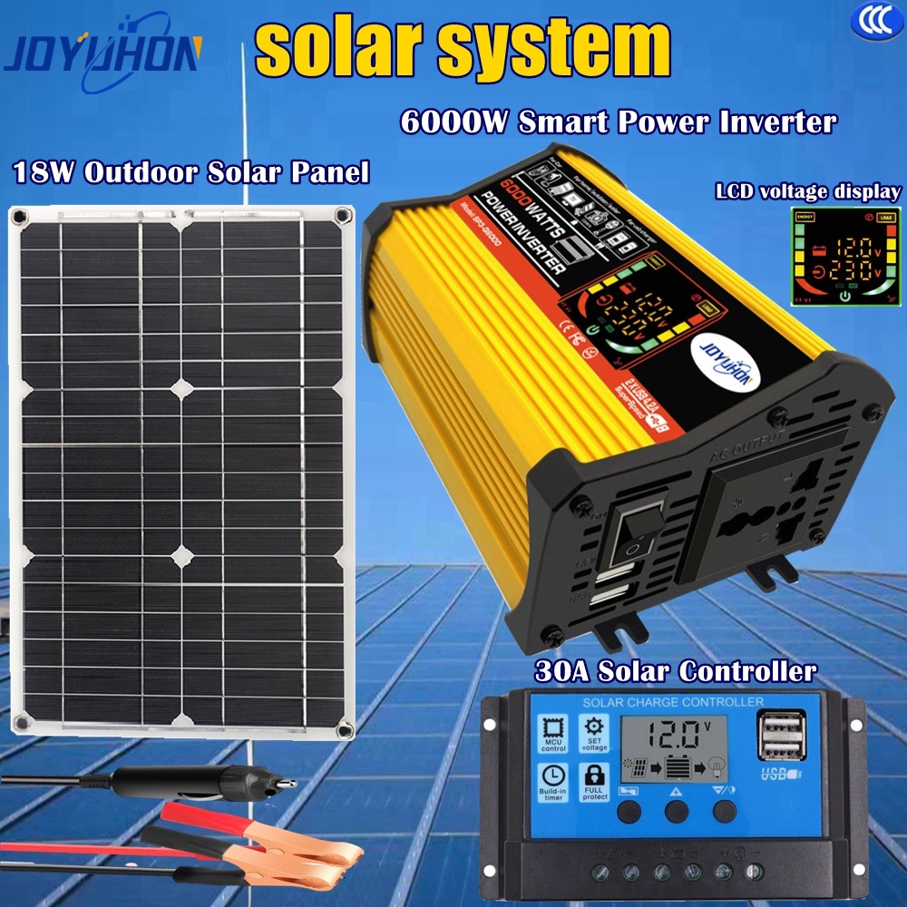 JOYUHON Solar Power inverter System 6000W Car Power Inverter with 18W ...