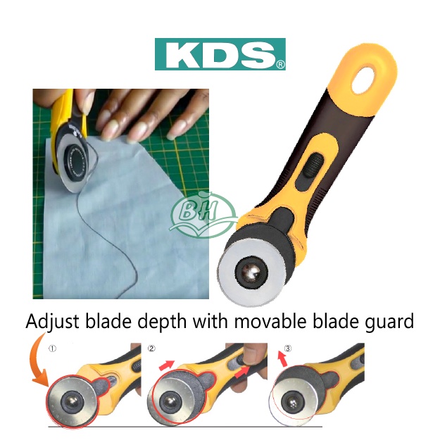 28mm 45mm 60mm Rotary Cutter KDS RT-28/RT-45/RT-60/Blade Replacement ...