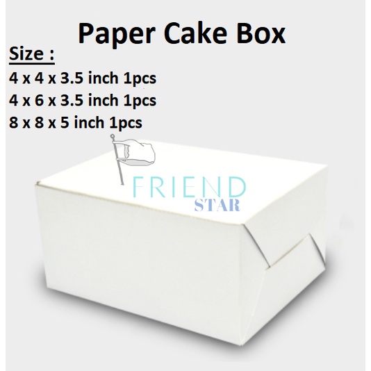 (1pcs) Paper Cake Box / Cake Box / Donut / Dessert Box / Kotak Kek ...