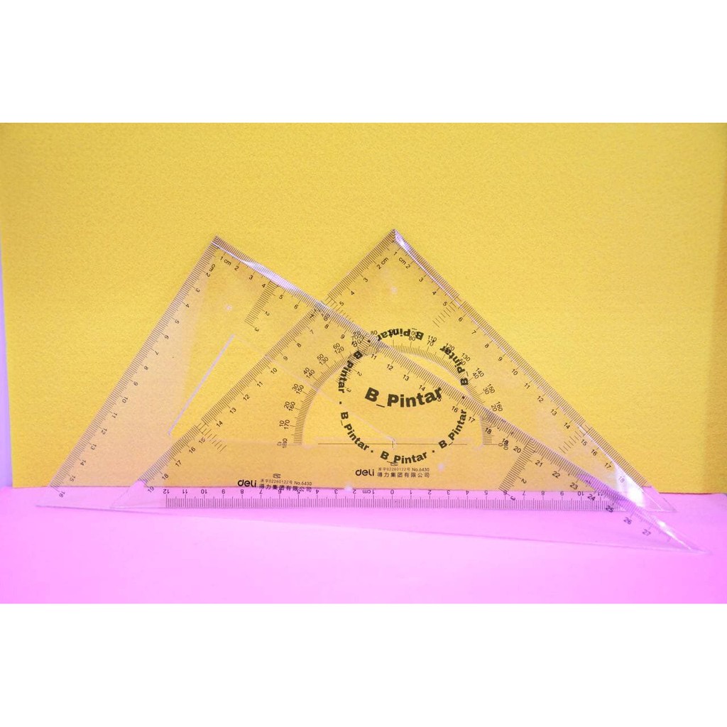 Plastic Triangle ruler / Multipurpose ruler / Deli Triangle Rulers ...