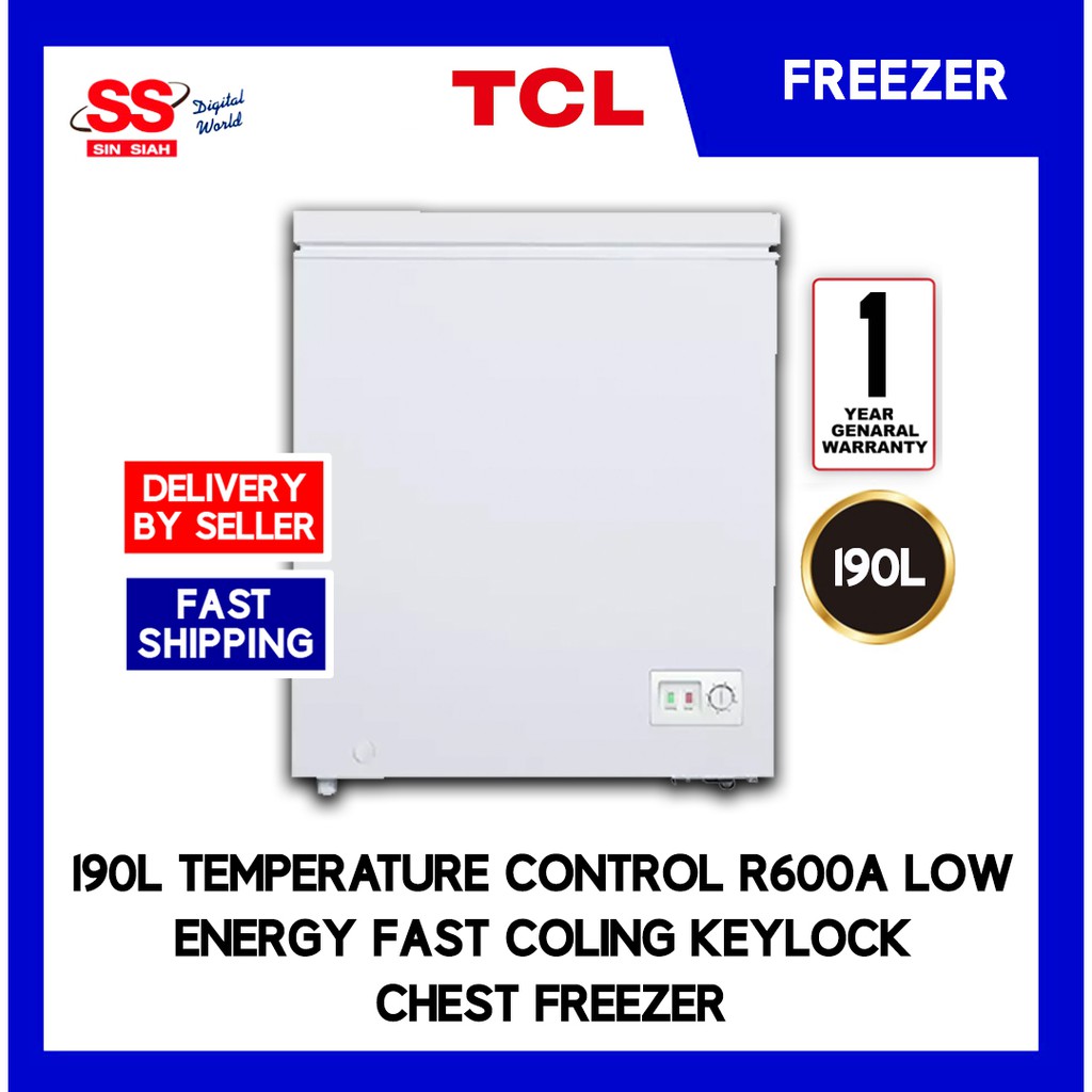 DELIVERY BY SELLER 】TCL TCF-190W 190L Temperature Control R600A Low ...