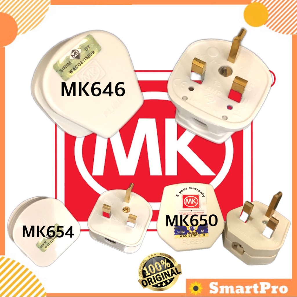MK Heavy Duty 13A Fused 3 Pin Plug Top Uk Type 13A 3 Pin Plug Top 13A ...