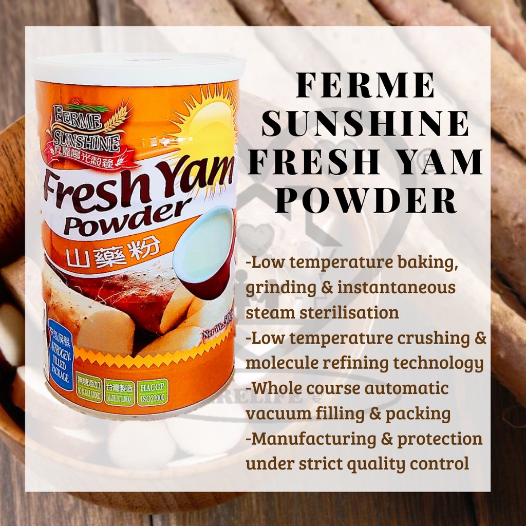 Fresh Yam Powder (No sugar) 山药粉（无糖）(Jasper) Ferme Sunshine500g | Shopee ...