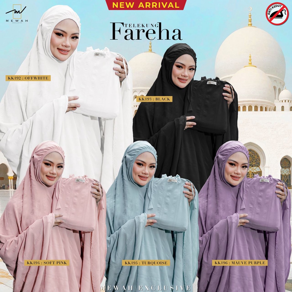Mewah Exclusive Fareha Kesukaan Telekung - 5 Warna | Shopee Malaysia