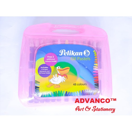 PELIKAN OIL PASTELS HEXAGON 48PCS (IN PLASTIC CASE) | Shopee Malaysia