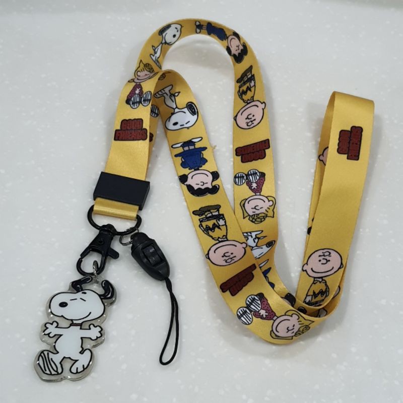 Cartoon Snoopy Tali Leher Kartun 卡通挂绳颈带 Lanyard Neck Strap Rope ...