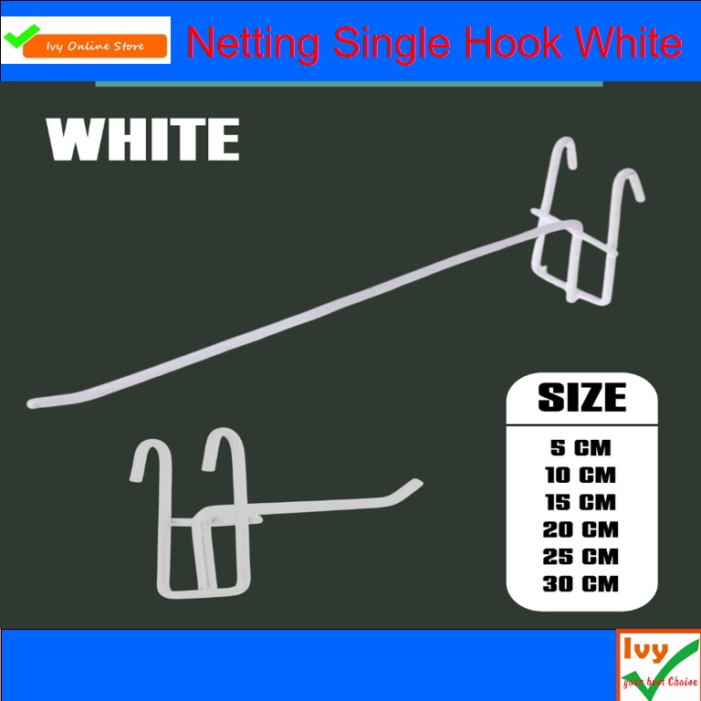 Single Netting Hook White 4.5mm | Shopee Malaysia