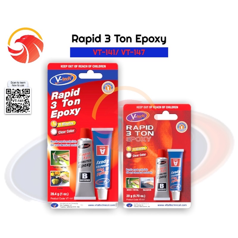 V-Tech VT-141 / VT-147 Rapid 3 Ton 4 Minutes Epoxy | Shopee Malaysia