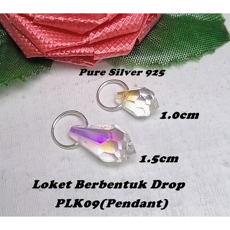 Genuine SILVER 925 Drop Shape Pendant(Loket Berbentuk Drop) | Shopee ...