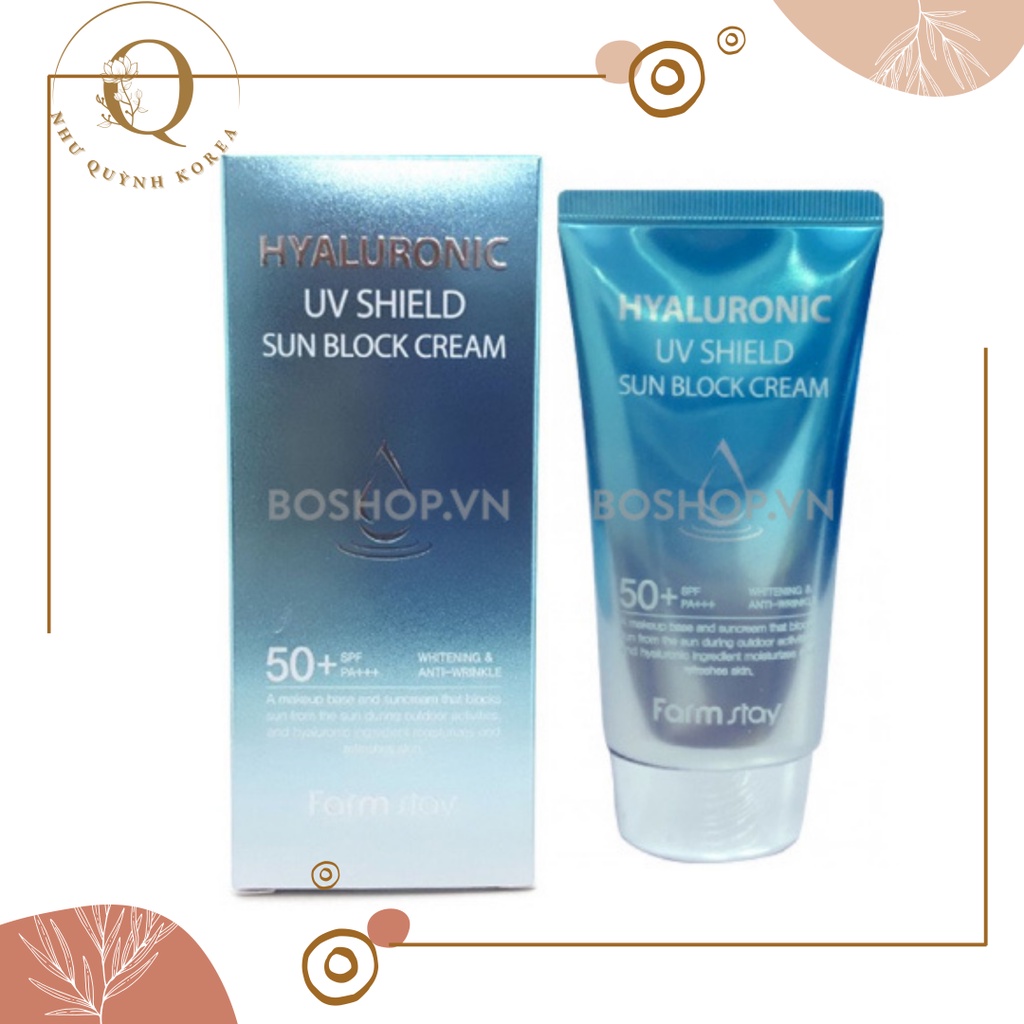 Farm Stay Hyaluronic UV Shield Sun Block Cream SPF50+ PA+++ 70g ...