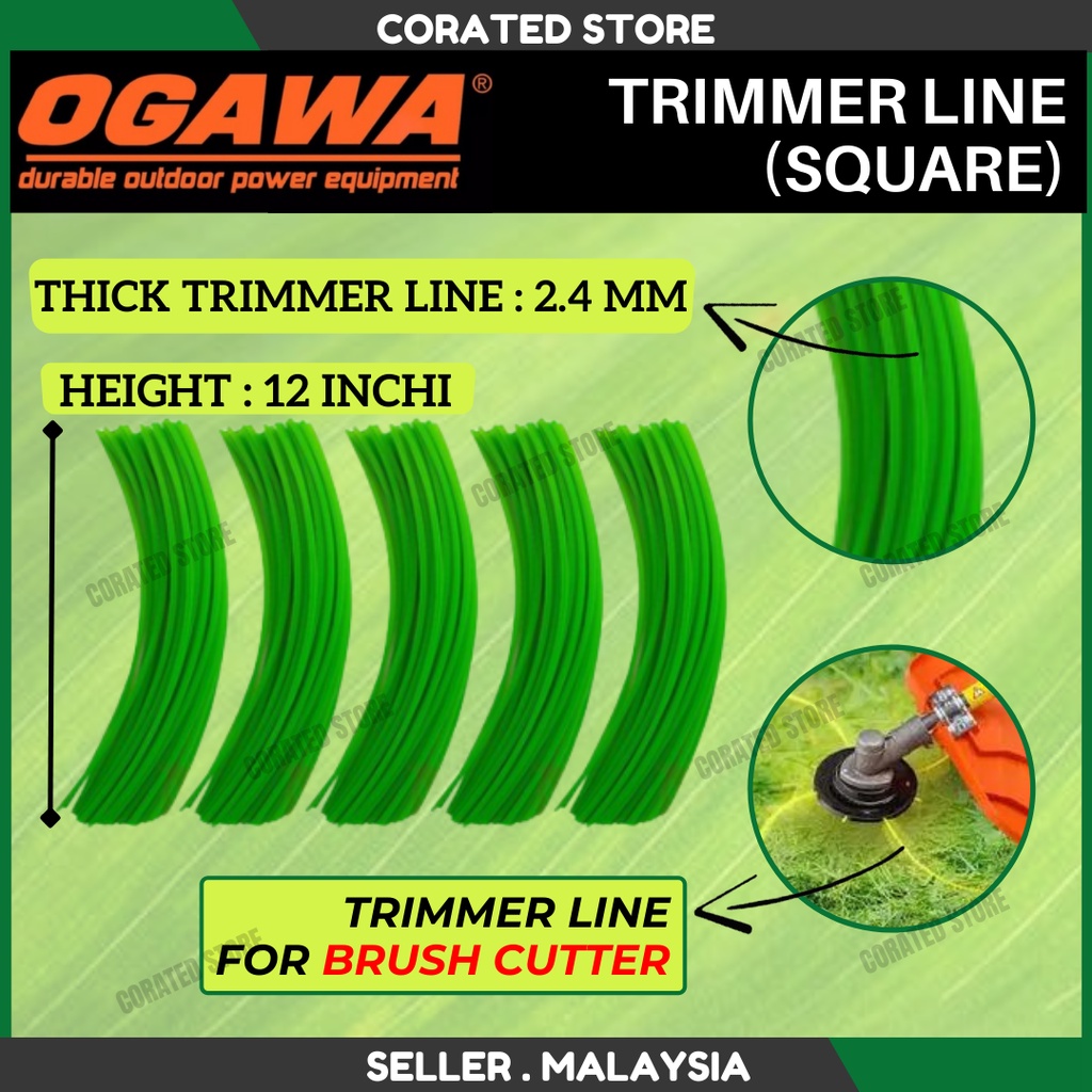 Trimmer Cutting Line For Brush Cutter Ogawa Square type - 200Gram x5 ...
