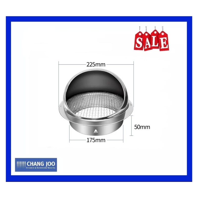 Stainless Steel Wall Cap For Cooker Hood Ducting(180mm) | Shopee Malaysia