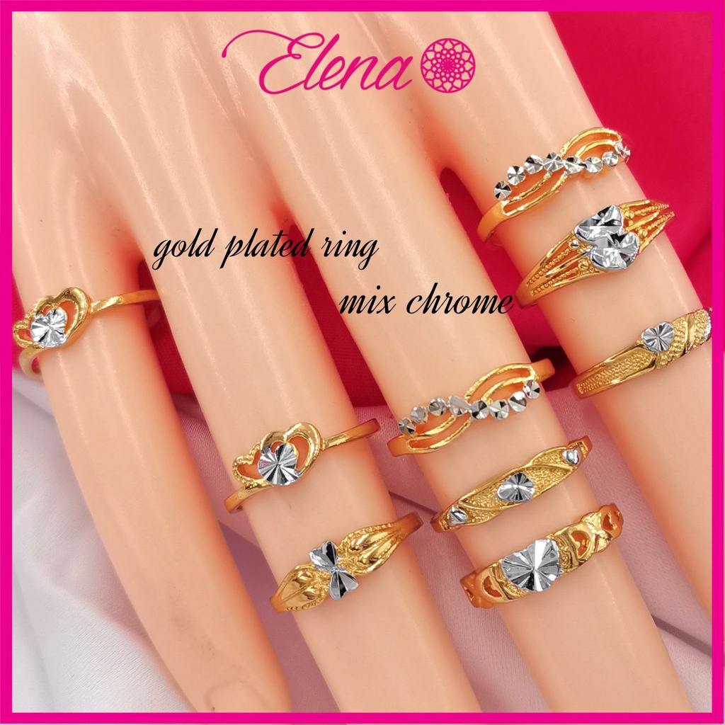 Elena Emas Korea Ring - Cincin Dewasa Design Random (ER324) | Shopee Malaysia