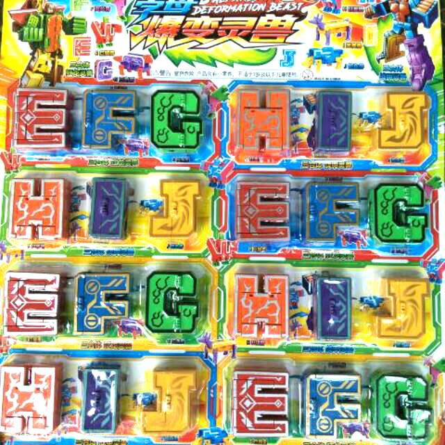 Deformation Alphabet Letter Robot Toy into a Nice Robot | Shopee Malaysia