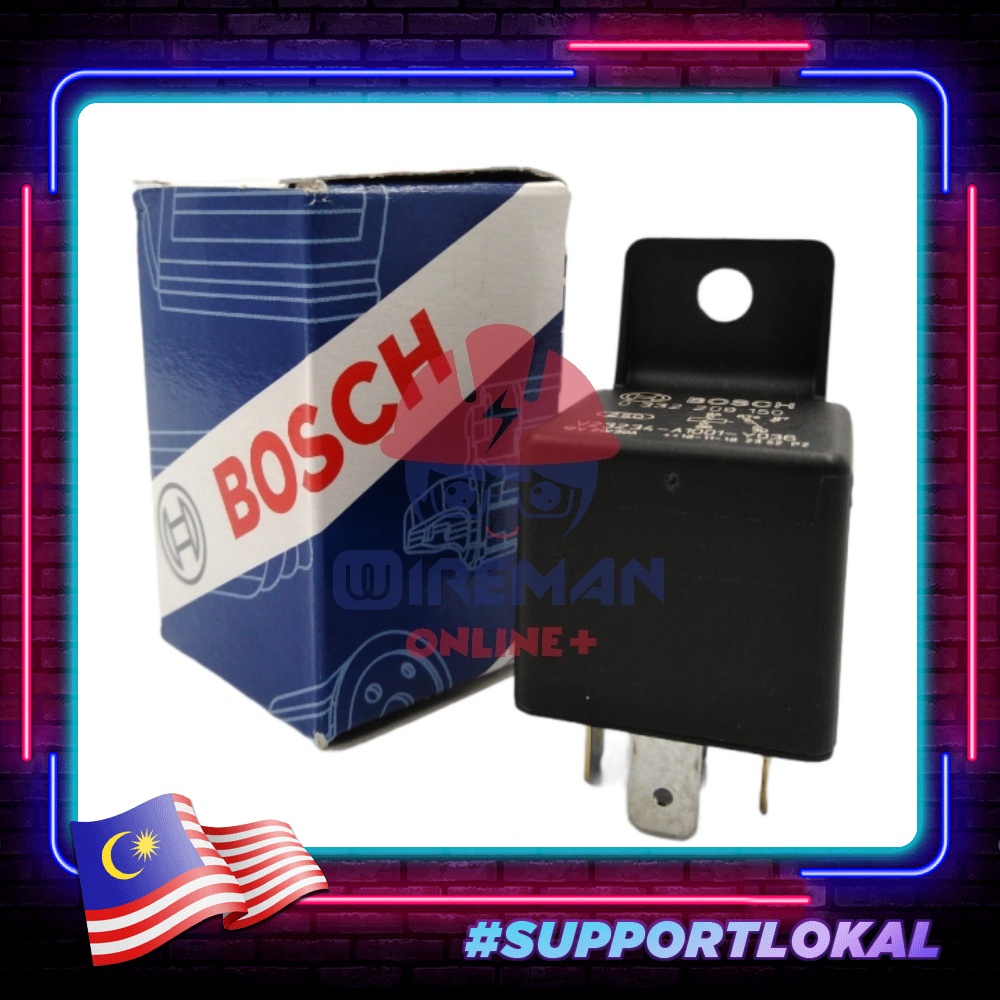 Bosch Universal Automotive Car Relay 12V 30A 5 Pin 87a Mini Relay ...
