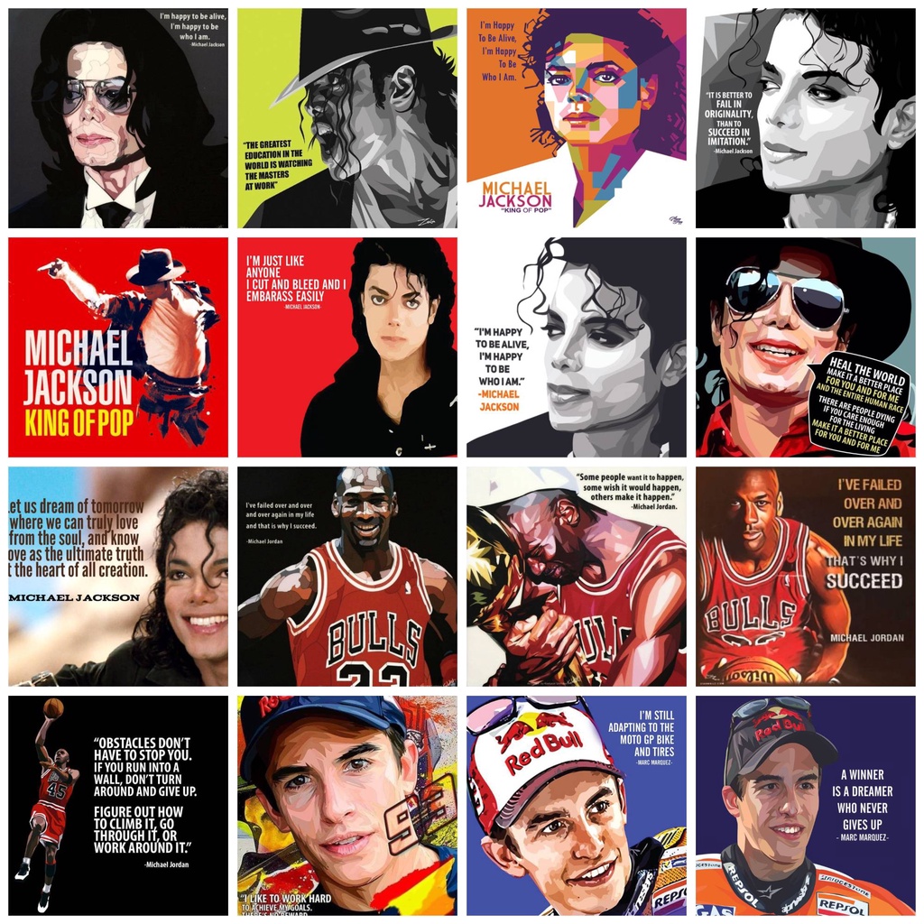 Fridge Magnet (Michael Jackson, Michael Jordan, Marc Marquez) | Shopee ...