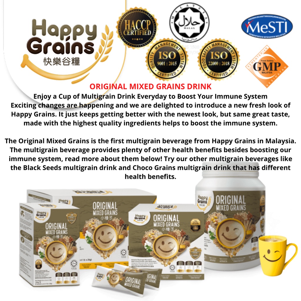 HAPPY GRAIN ORIGINAL MIXED GRAIN 40'S | Shopee Malaysia