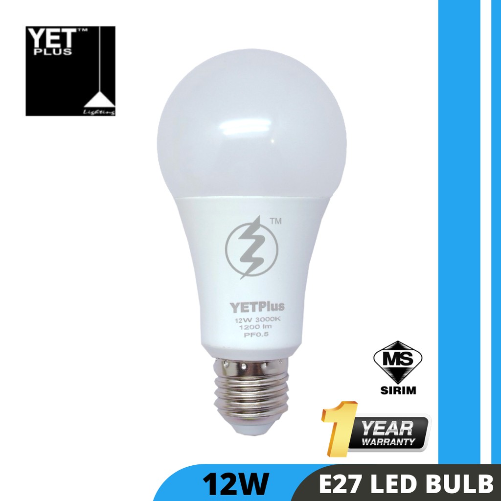 YET PLUS 12W / 14W LED Bulb E27 Daylight 6500k | Shopee Malaysia