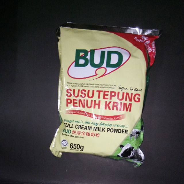 BUD FULL CREAM MILK POWDER 650G | Shopee Malaysia