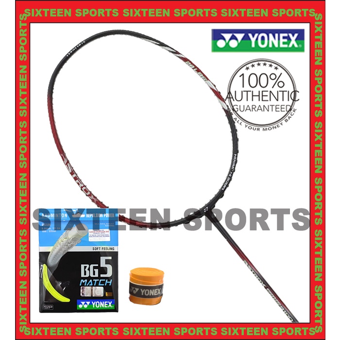 Yonex Astrox Tour 9100 Badminton Racket C/W Yonex BG5 Match String & Ac109 Overgrip | Shopee ...