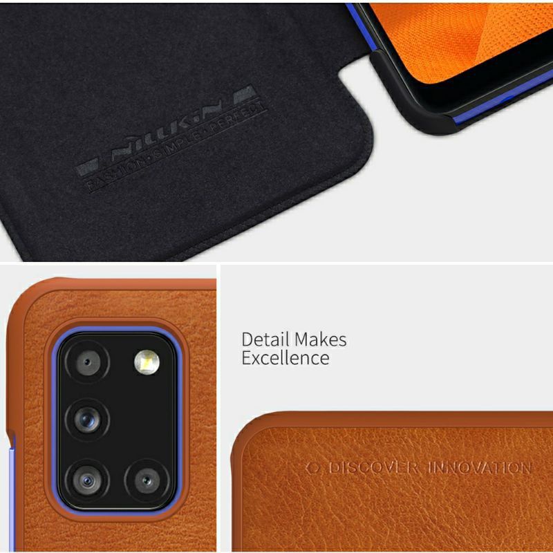 NILLKIN Samsung A31_Nillkin QIN leather case with card compartment ...