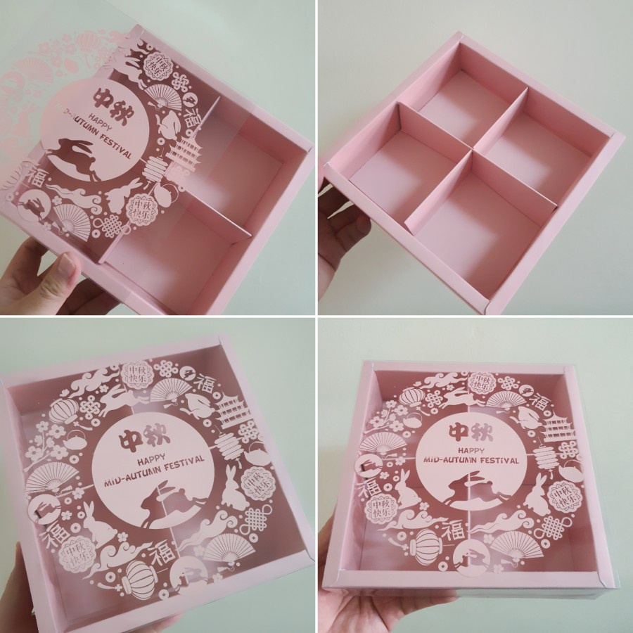 5 pcs Mika Mooncake Cardboard 100 Gram Box Mooncake Packaging Box ...