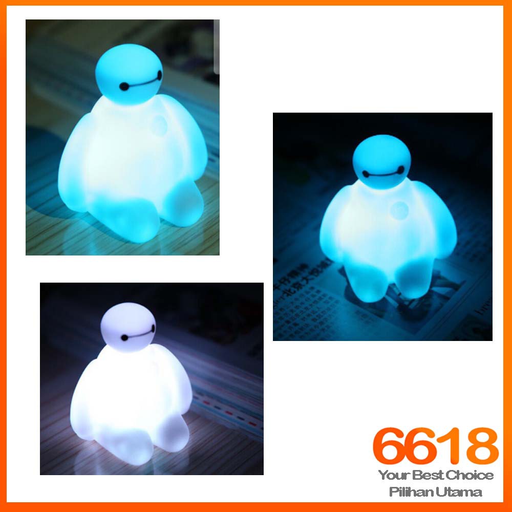 Lampu Meja Hiasan Cahaya Malam Perubahan Warna Big Hero 6 BayMax LED ...