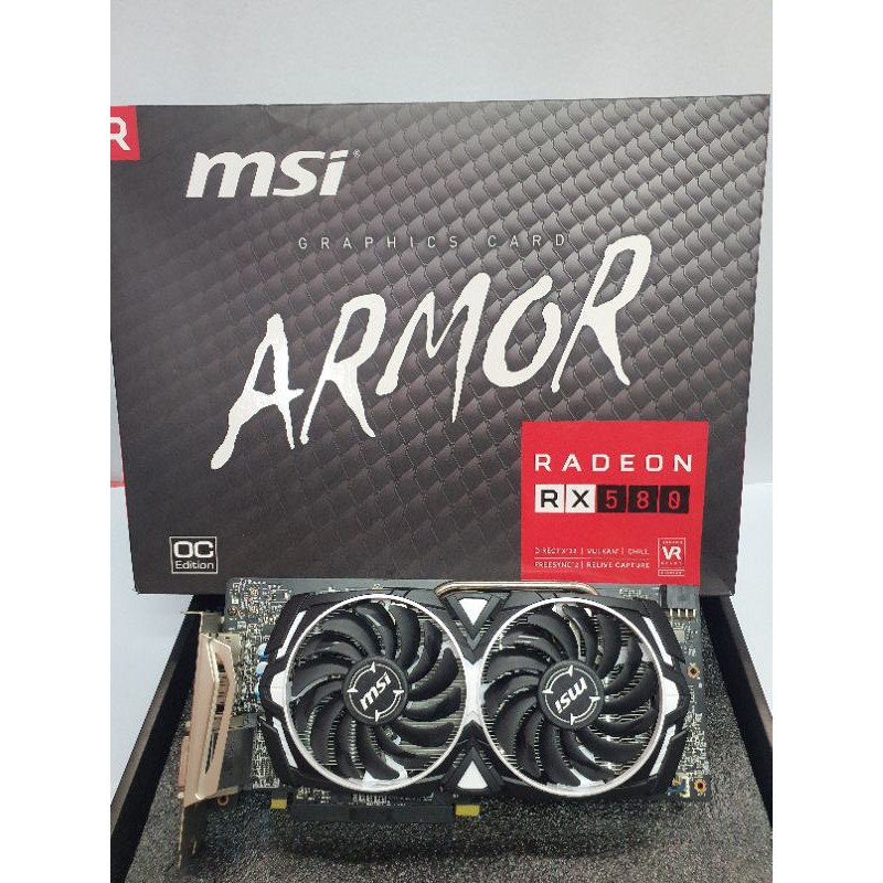 MSI radeon rx580 armor 8gb graphic card(used) | Shopee Malaysia