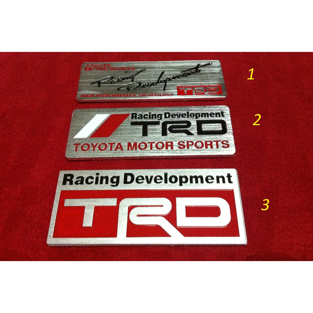 New Aluminium Plate TRD Emblem Sticker | Shopee Malaysia