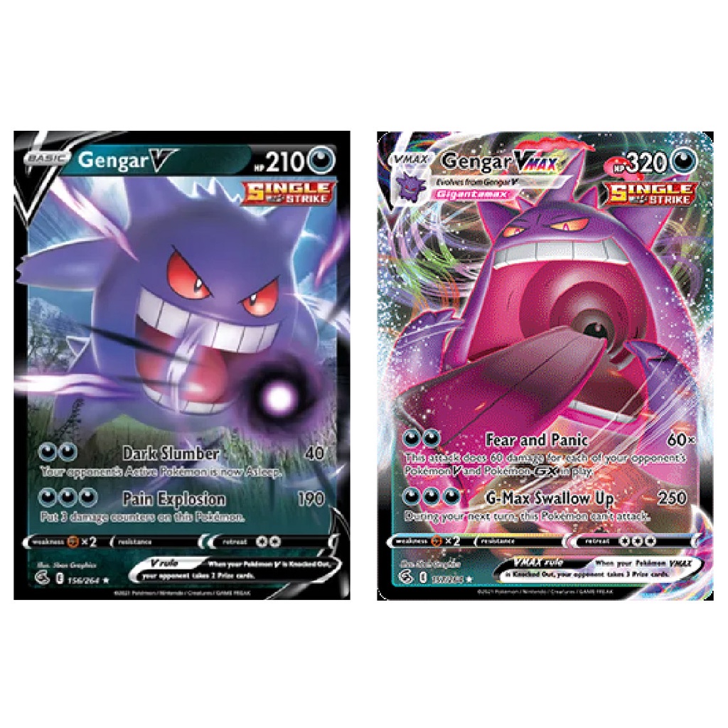 Gengar V & VMAX / UR / 156/264 / English Fusion Strike (Pokemon TCG ...