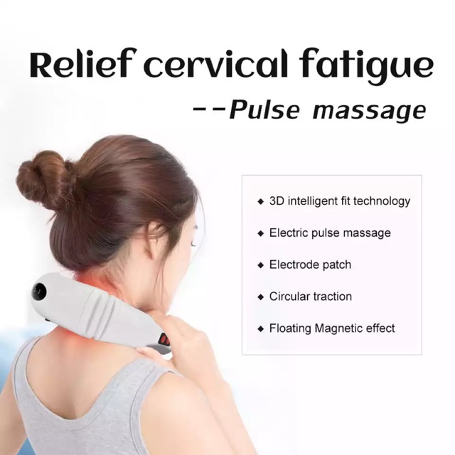 Electric Pulse Neck Massager Cervical Vertebra Impulse Massage Relief ...