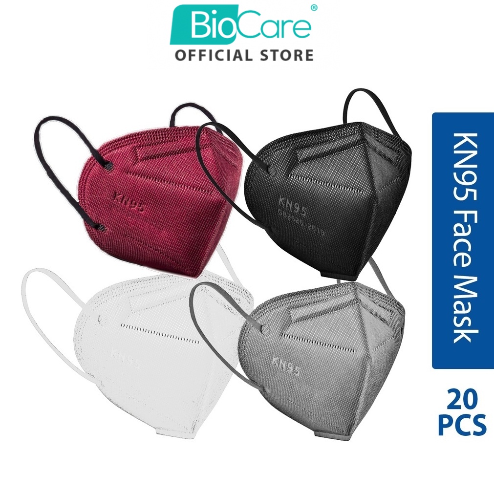 BioCare KN95 Foldable Protective Earloop Mask PFE (20 Pcs) | Shopee ...