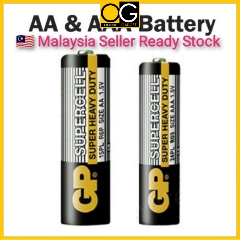 GP BATTERY SUPERCELL SUPER HEAVY DUTY AAA/AA BATTERY READY STOCK ...