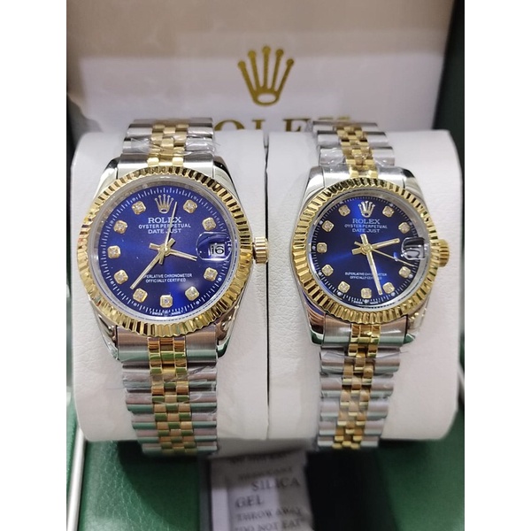Rolexx,_Date-just Fully Automatic Stainless Stella Case Couple Set ...