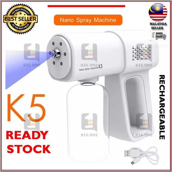 (READY STOCK MALAYSIA) K5 NANO SPRAY WIRELESS NANO SPRAY GUN HANDHELD DISINFECTION SPRAYER ...