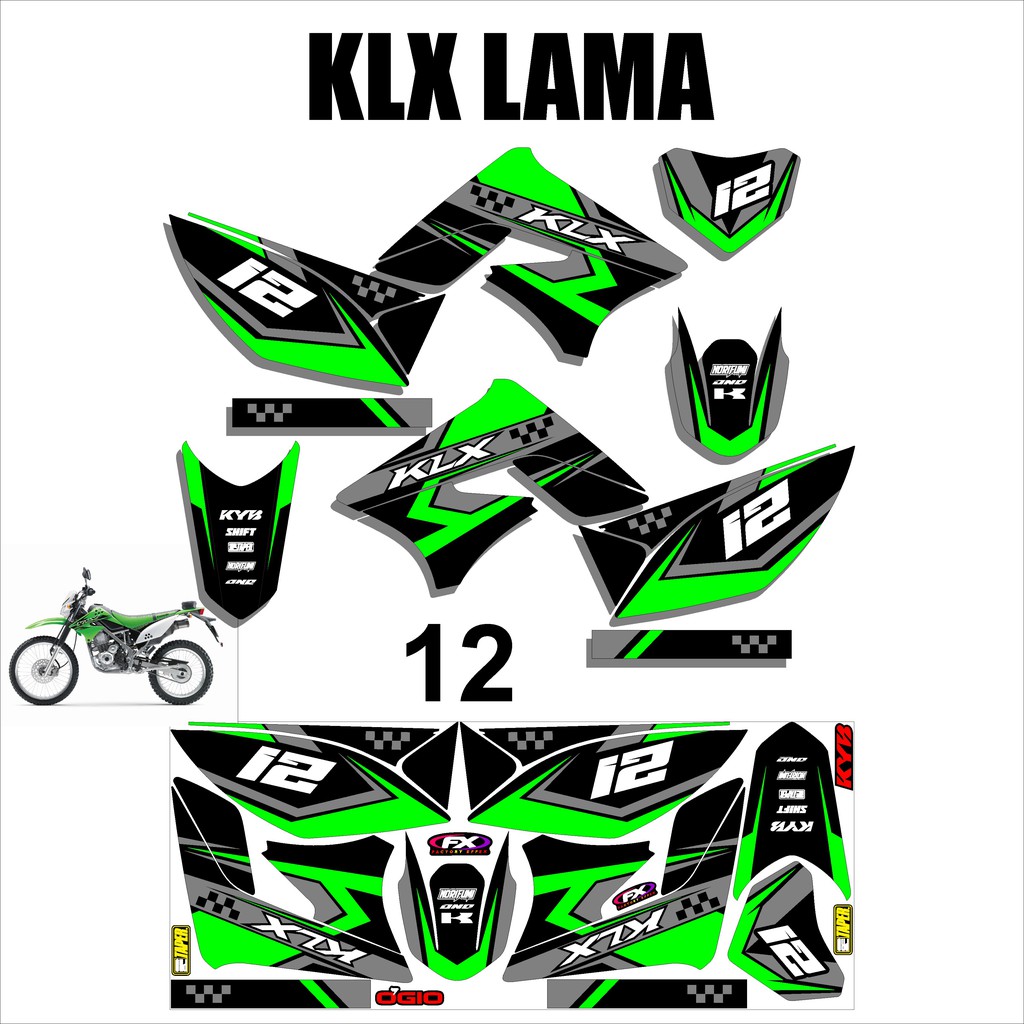 Sticker Striping Lis Variation KLX 150s - KLX L - KLX LBDXA Design BDX ...